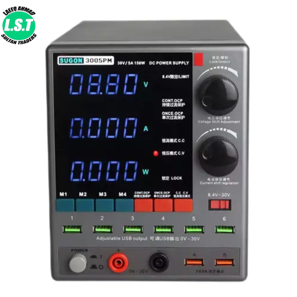 Sugon 3005PM Adjustable DC Power Supply 30V 5A 4 Digit Digital Lab ...